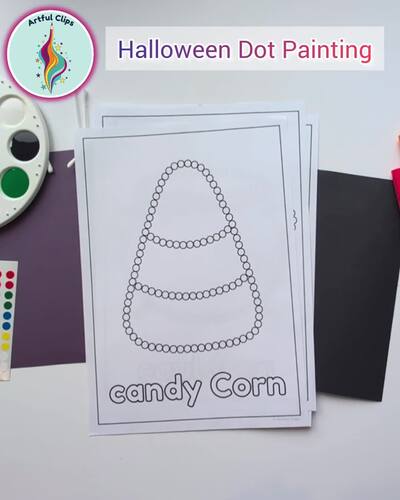 Halloween Dot Painting, Q Tip Art & Fine Motor Activity for PreK ...
