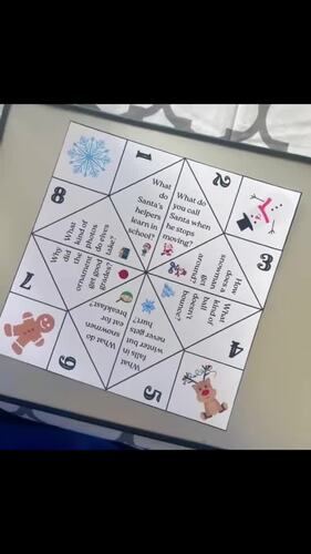 Winter Holiday Fortune Teller Cootie Catcher Craft for Christmas and ...