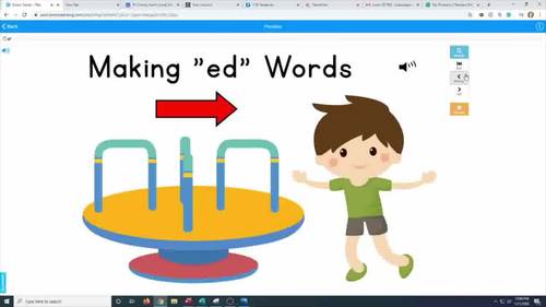 Build-a-Word - Using "ed" Rules - Making Words Activity BoomCard E-Lesson