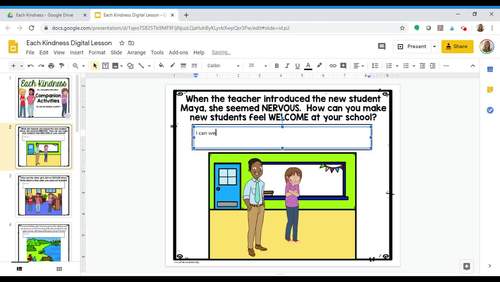 Each Kindness Lesson Plan with Google Slides for Distance Learning