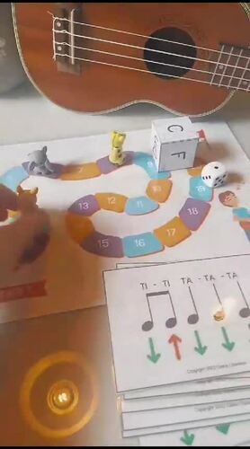 Ukulele Board Game - Strumming Patterns - Music Game | TPT