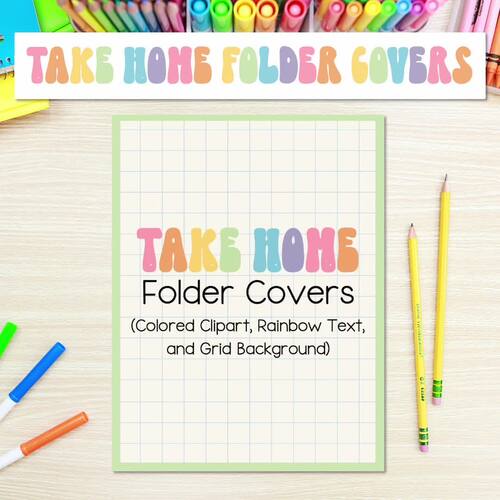 Retro Style Take Home Folder Covers by The Classroom Corner | TPT