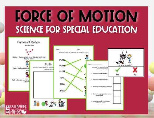 Force And Motion | Adapted Science Units for Special Education | Forces ...