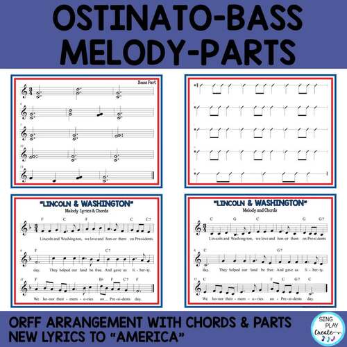 President's Day Orff Song, Music Lesson and Game: "Lincoln and Washington"