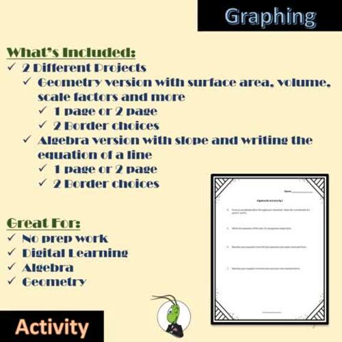 Circles Graphing Activity | Algebra | Geometry | Pi Day Application