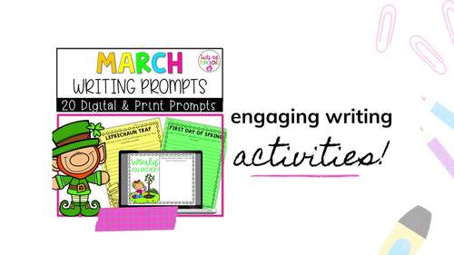 St. Patricks Day Writing March Writing Prompts Leprechaun Trap March ...