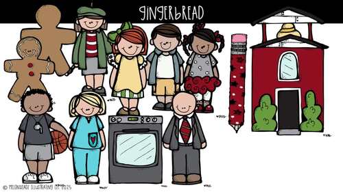 Gingerbread clip art, Cookie clip art COMBO PACK by Melonheadz Clipart