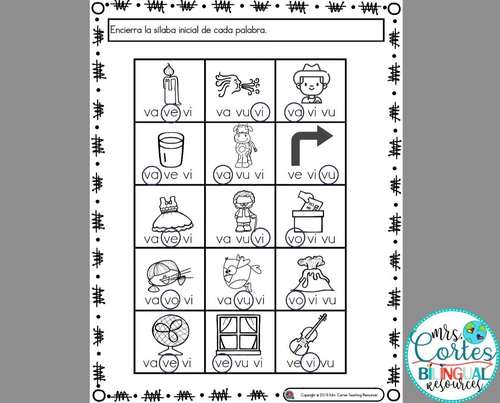 Centros conciencia fonológica- Letra V by mrscortes | TPT