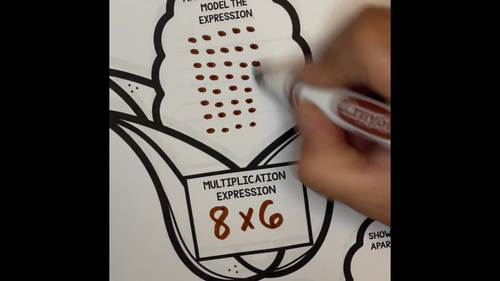 Multiplication Array Math Craftivity Fall (3.OA.1) by Learning Out Loud