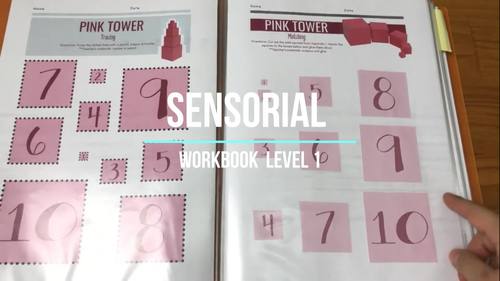 Montessori Sensorial Workbook Level 1 for Ages 2-3 by VMI Montessori Store