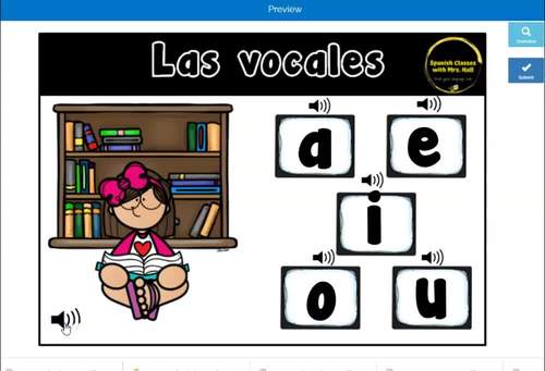 Las vocales - Vowels in Spanish by Spanish Classes with Mrs Hall