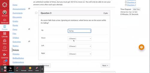 HS-PS2-1 Free Body Diagrams Self-Grading Canvas Assignment | TPT