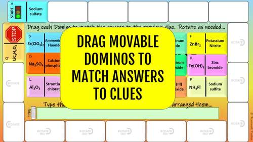 Chemical Bonding, Names, & Formulas DIGITAL DOMINOS for Google Slides