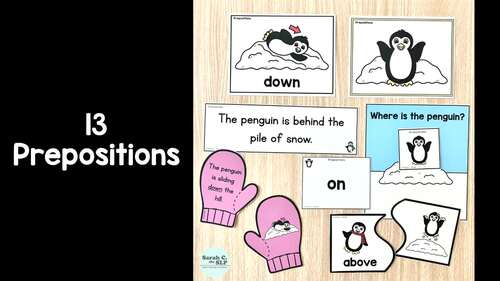 Penguin Prepositions of Place & Spatial Concepts Activities for Winter ...
