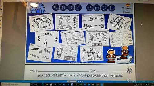 NORTH POLE INUIT workbook (Spanish) / LIBRO DE TRABAJO polos (fichas ...