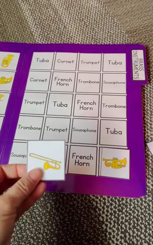 Brass Instrument File Folder Activity by Music with Mrs Sing | TPT