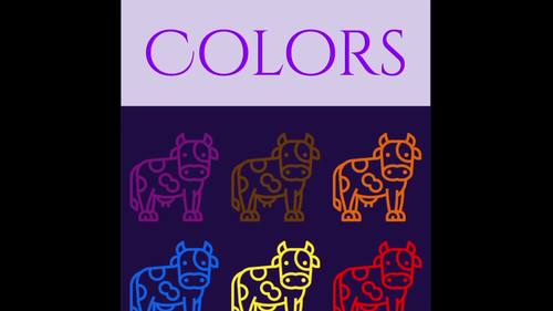 Color Matching Cow Theme DTT, Busy work, busy book Interactive folder