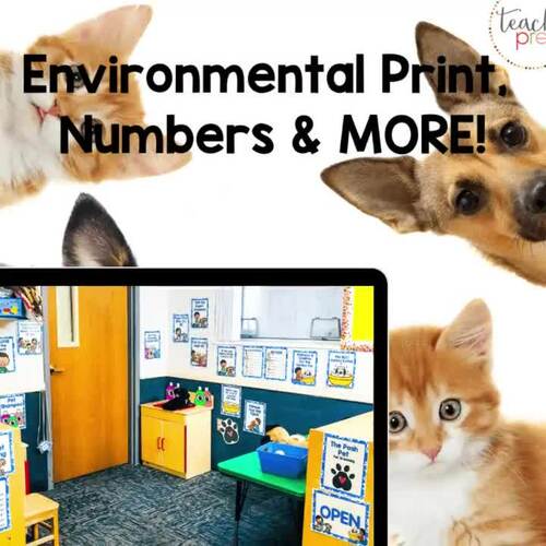 Pet Shop Dramatic Play Center Printables, Signs, & Labels for Pretend Play