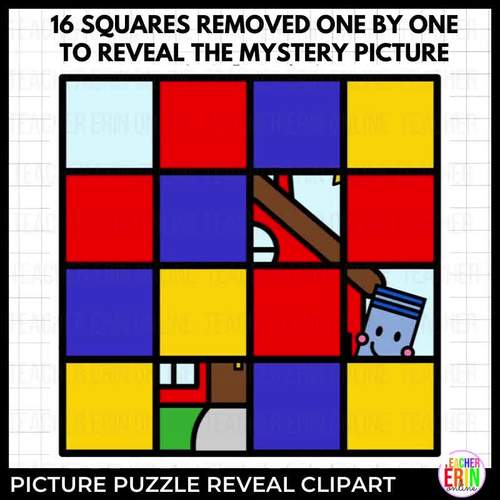 School Puzzle Reveal Clipart by Erin Colleen Design | TpT