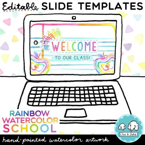 Rainbow Watercolor School Daily Slides Templates For Google Slides ...