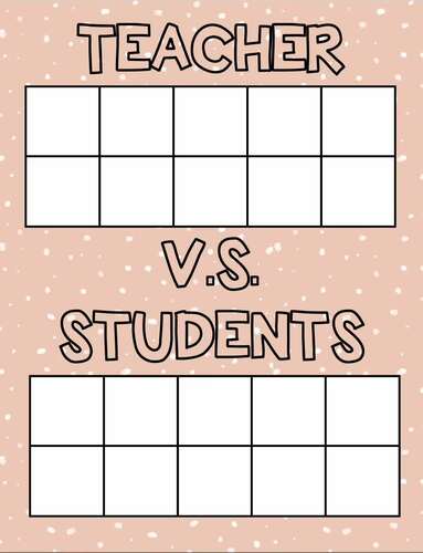 Whole Class Management System- Teacher Vs. Student Poster by Ms Callies ...