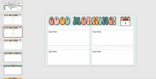 Pastel Paradise Editable Daily Slides | Reading and Math Rotations