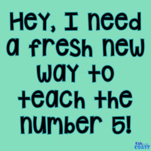 Number Five Activity, Craft, and Worksheet for Circle Time Targeting ...