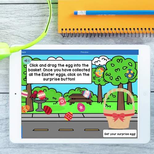 Easter Egg Hunt | Sequencing 3-Step Events Boom Cards™ WITH AUDIO