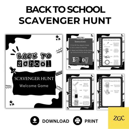 Back to School Scavenger Hunt Printable | Classroom Icebreaker Activity ...