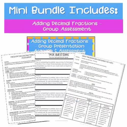 Decimal Fractions Assessment - Mini Bundle 4.NF.5 by Elementary All In ...