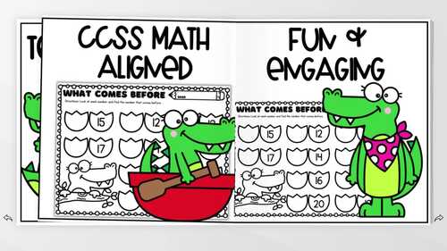 Kindergarten | Teen Numbers 11–19 Before & After | Worksheets | Spring ...