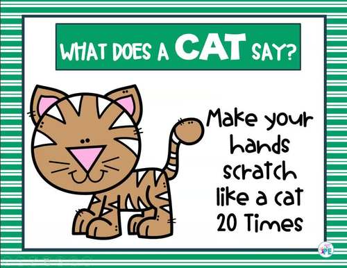 Farm Animal Movement PE & Brain Break Task Cards by Ready Set PE