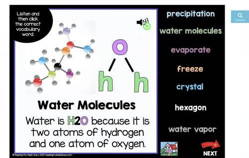 Winter Snow Science Vocabulary - Phases of Water - Snowflakes | TPT