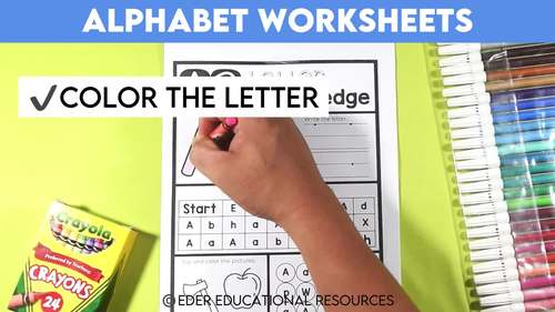 Alphabet Knowledge Worksheets | Letter Work Kindergarten Preschool Pre-K