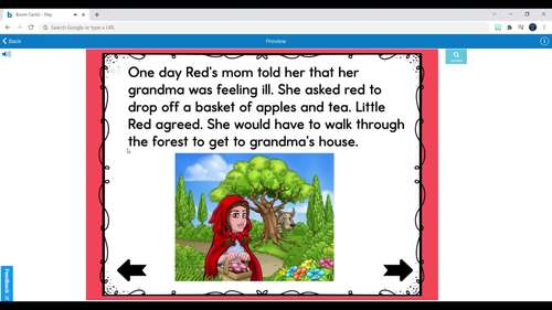 Read Aloud Little Red Riding Hood Boom Cards by Little Hands on Learning