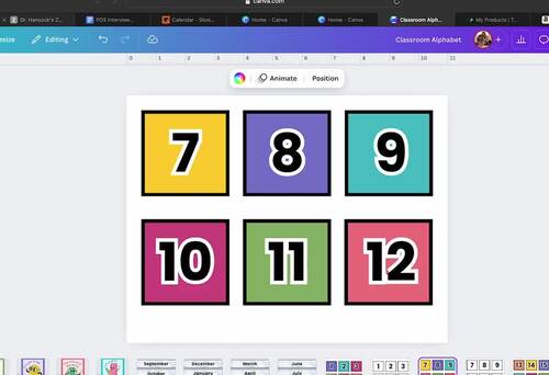 Pocket Calendar Inserts - Themed Retro, Calm Brights and Seasons Poster