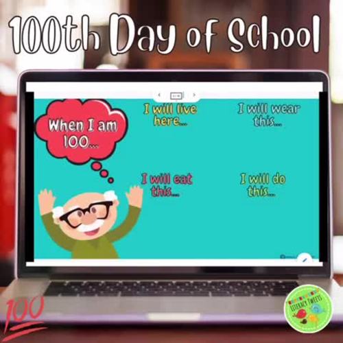 100th Day of School Digital Activities by Literacy Tweets | TPT