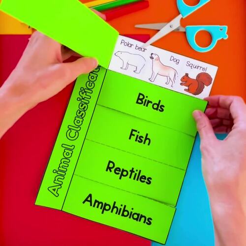 Animal classification groups of living things sorting cut and paste ...