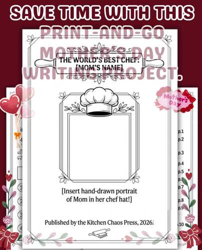 Mother’s Day Cookbook of Love: Procedural Writing & How-To Recipe Book Gift