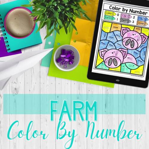 Farm Coloring Worksheets Number Sense 0-10 and Subitizing Activity Pages