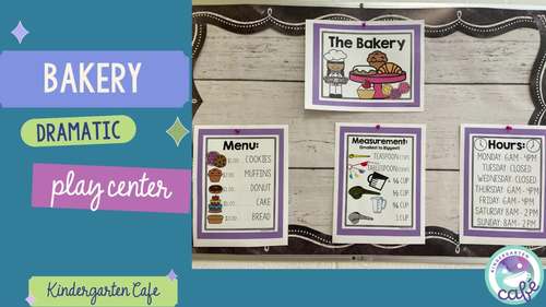 Bakery Dramatic Play - Pretend Bakery Store Set Up by Kindergarten Cafe