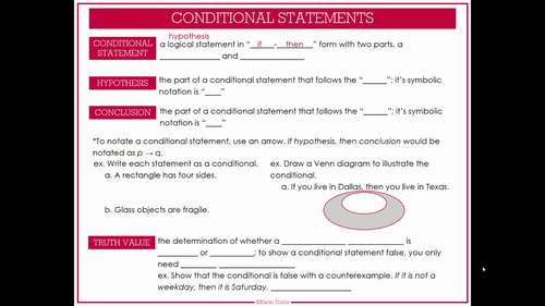 Geometry PowerPoint Conditional Statements DISTANCE LEARNING by Kacie ...