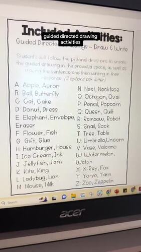 Guided Directed Draw & Write for Beginning Writers | Kindergarten ...