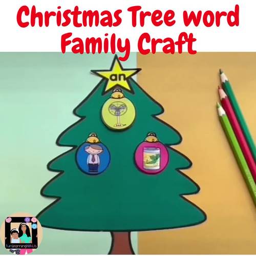 Christmas Tree Word Family Craft Bundle | December Craft | Christmas ...
