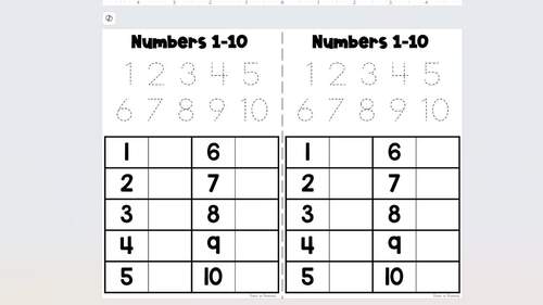 Numbers 1-10 Math Mini Book by Elisa Pena - Down in Primary | TPT