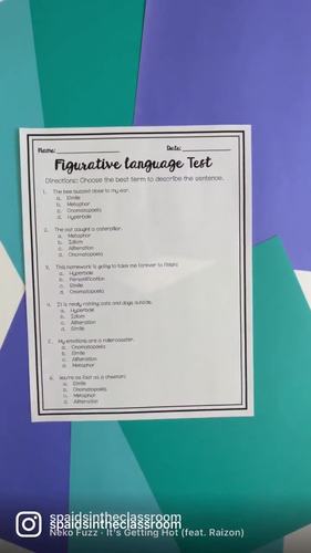 Figurative Language Unit | Lessons, Worksheets, Games & Assessment 4th–6th