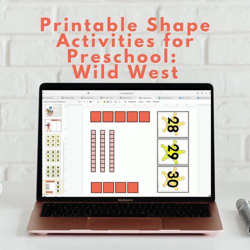 Printable Shape Activities for Preschool: Wild West Shape Match | TPT