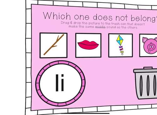 Which One Does Not Belong? - Medial Short Vowel Sounds BOOM Cards