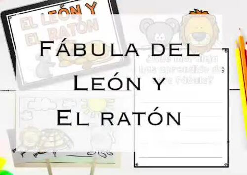 Fábula El Léon y el ratón | Fable The Lion and the Mouse in Spanish