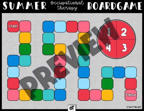 OT Board Game for Summer by the OT files | TPT